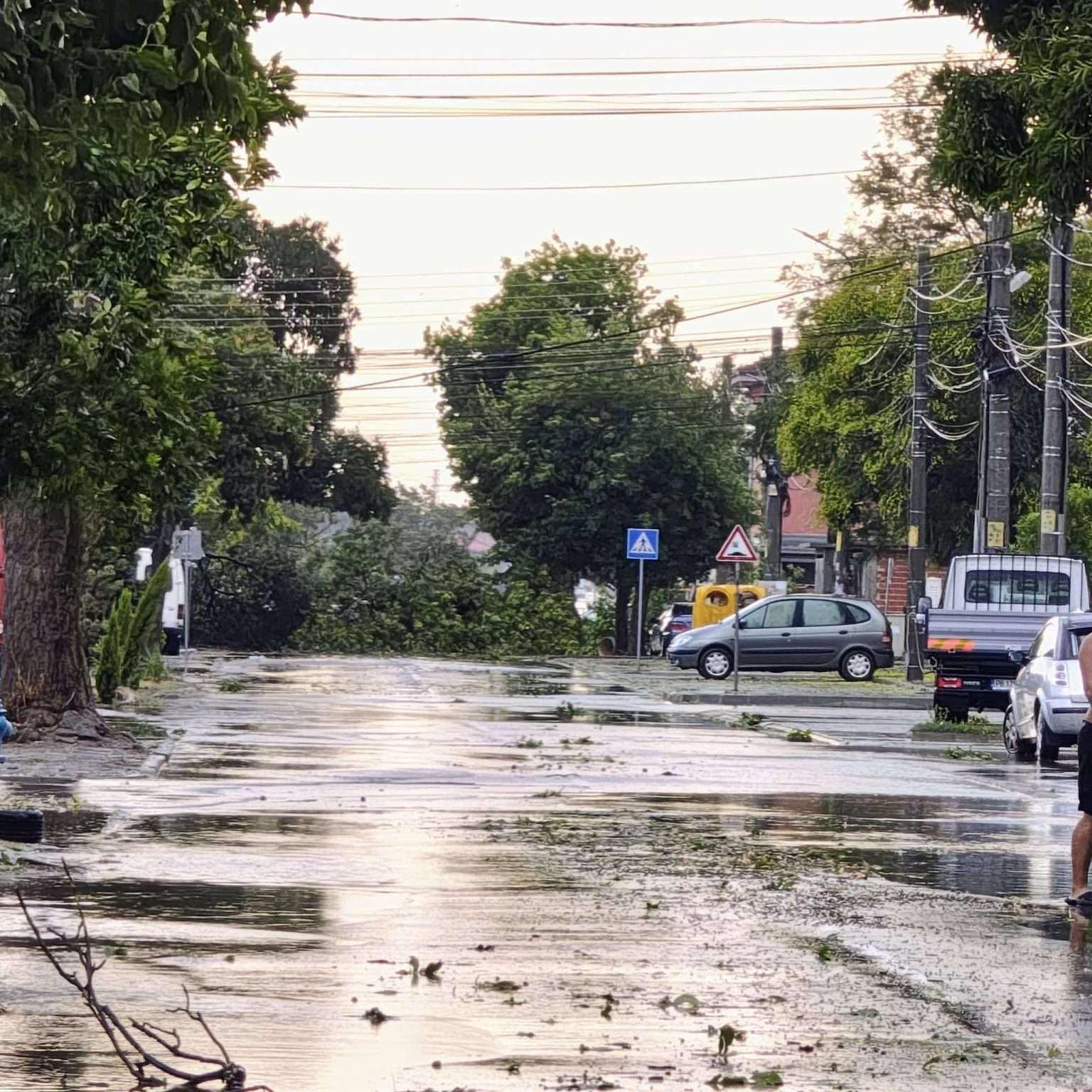 Проливен дъжд и градушка потопиха Раковски, улици станаха реки (Снимки ...